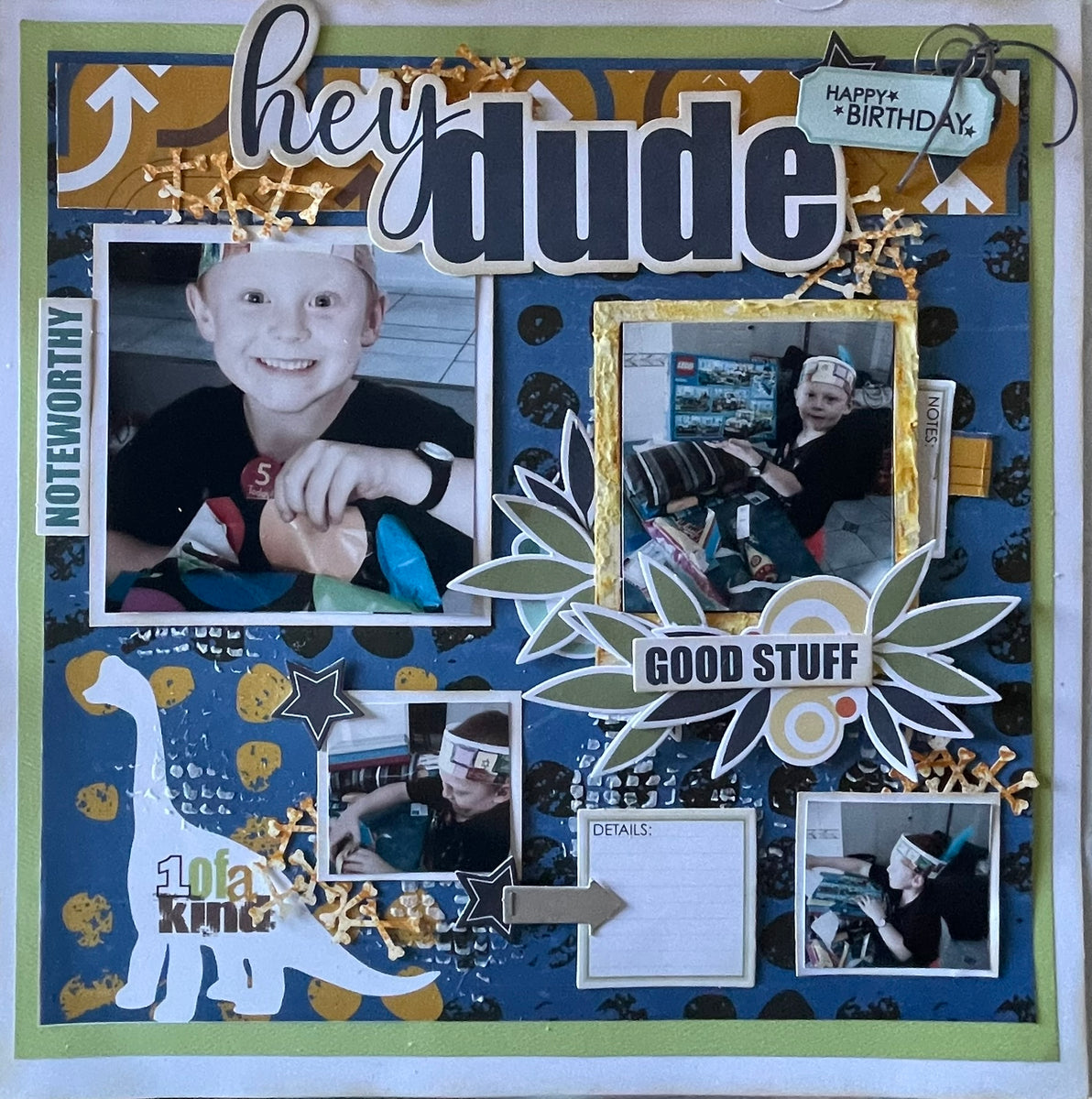 Scrapbook Layout Kit - Hey Dude! | $15.99 Scrap Of Your Life