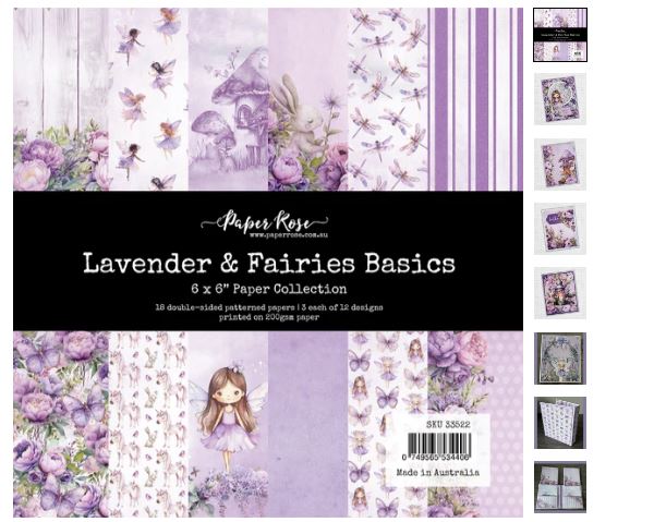 Paper Rose Lavender & Fairies Basics 6x6 Paper Collection | Scrap Of ...