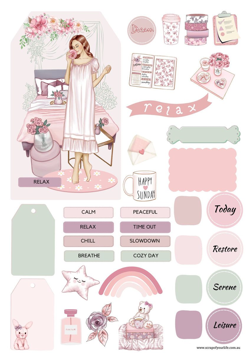 Printable Mother's Day Relax Tag Set | Scrap Of Your Life