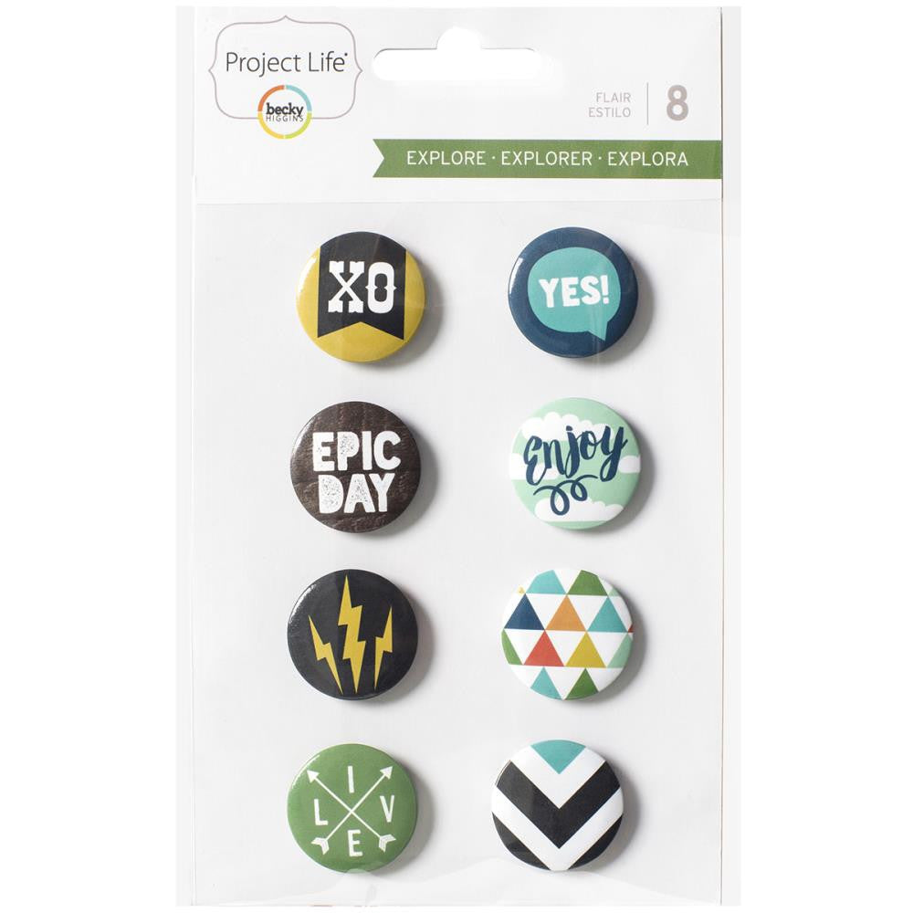 Project Life Explore Flair Badges | $7.50 Becky Higgins Project Life