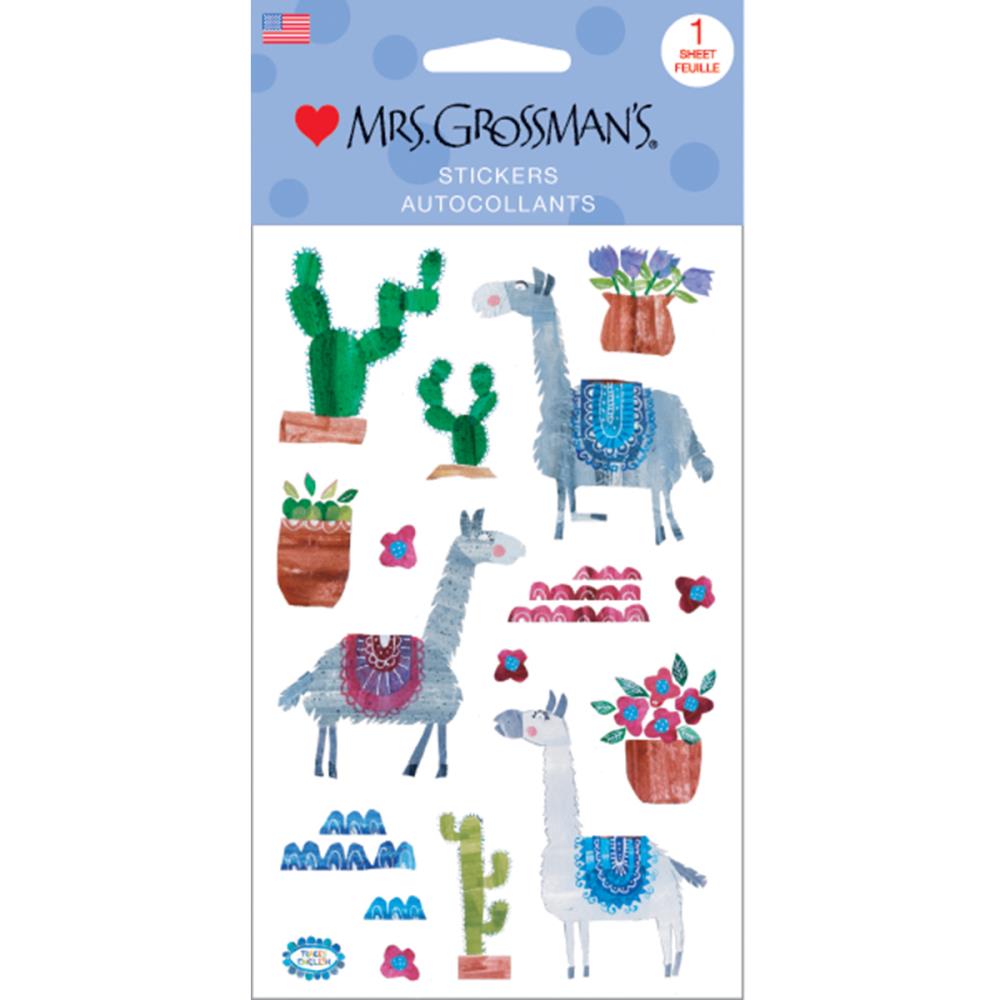 Mrs Grossmans Stickers Collaged Llamas | $3.99 Mrs Grossmans