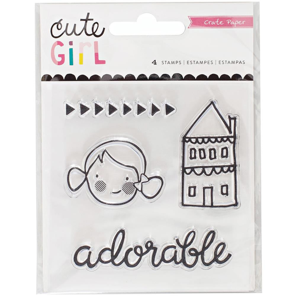 Crate Paper Cute Girl Mini Stamp | Scrap Of Your Life