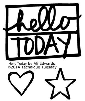 Technique Tuesday - Ali Edwards Acrylic Stamps Hello Today – Scrap Of ...
